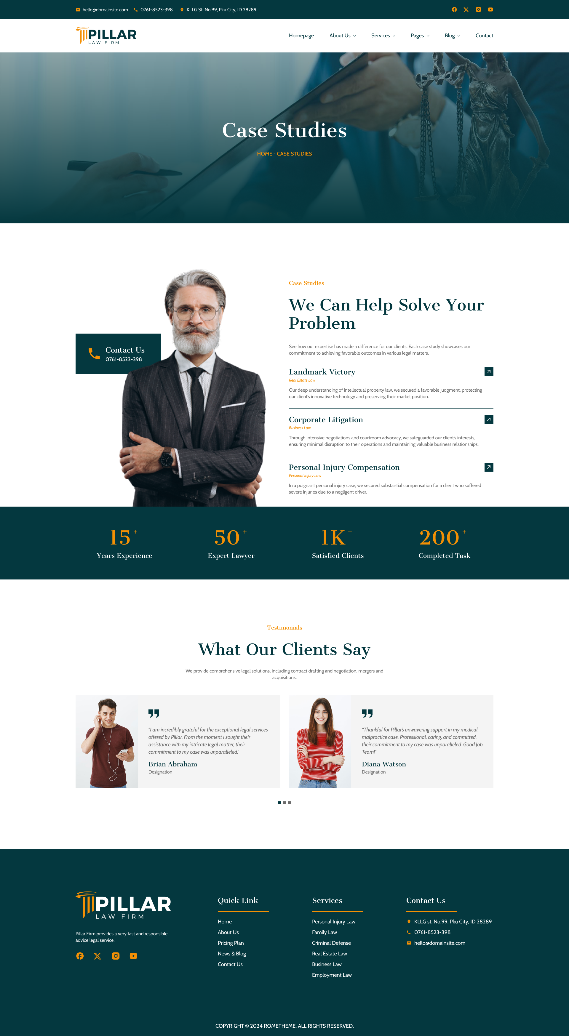 Pillar - Lawyer & Attorney Figma Template by Rometheme | ThemeForest